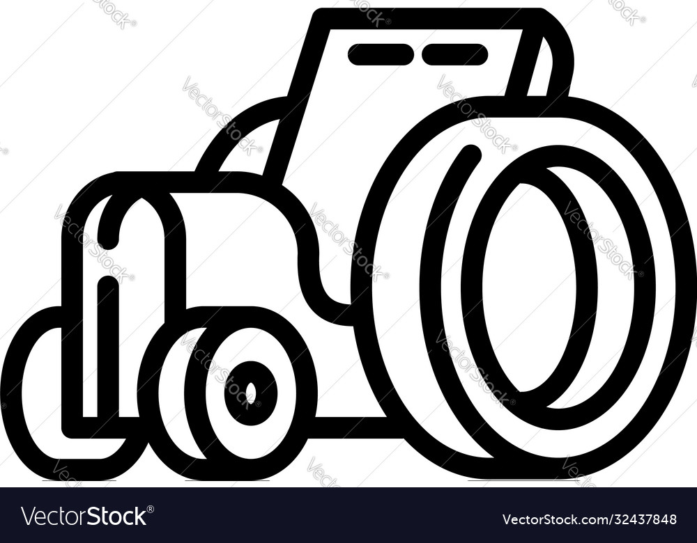 Farm tractor icon outline style Royalty Free Vector Image Farm tractor icon outline style Royalty Free Vector Image