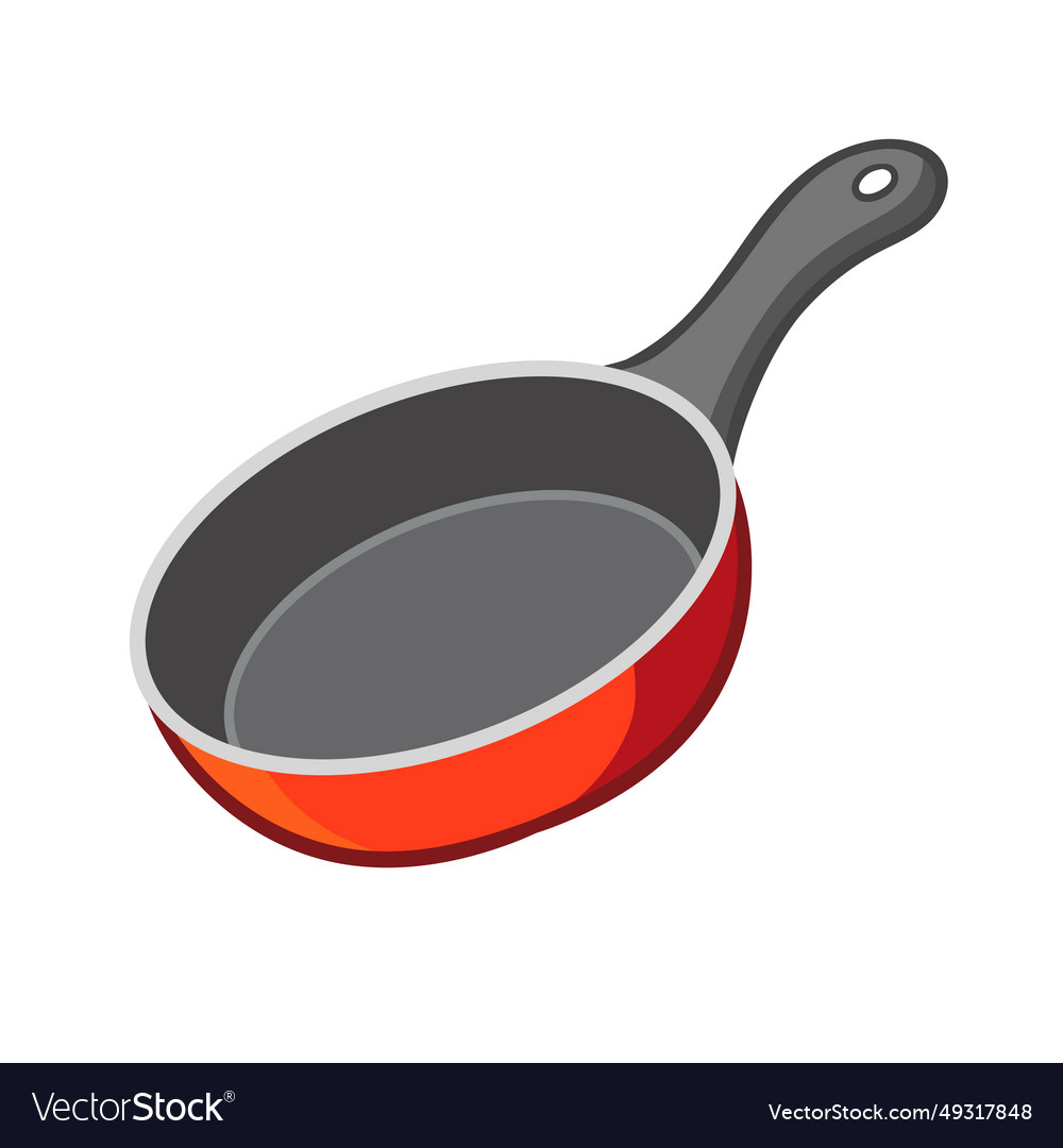 Frying pan isolated kitchenware Royalty Free Vector Image