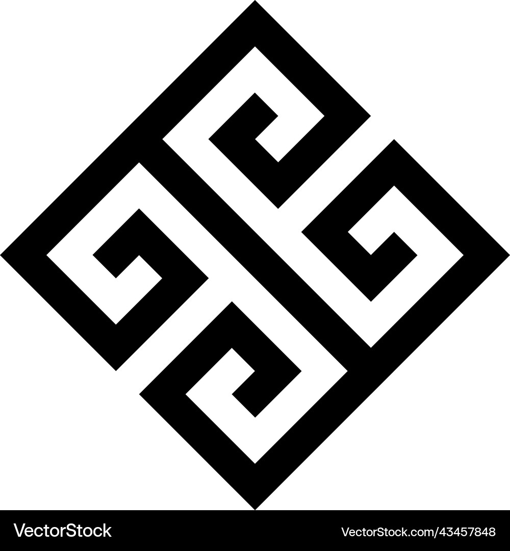 Greek key typical egyptian assyrian and Royalty Free Vector