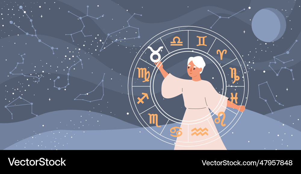 Horoscope composition background Royalty Free Vector Image