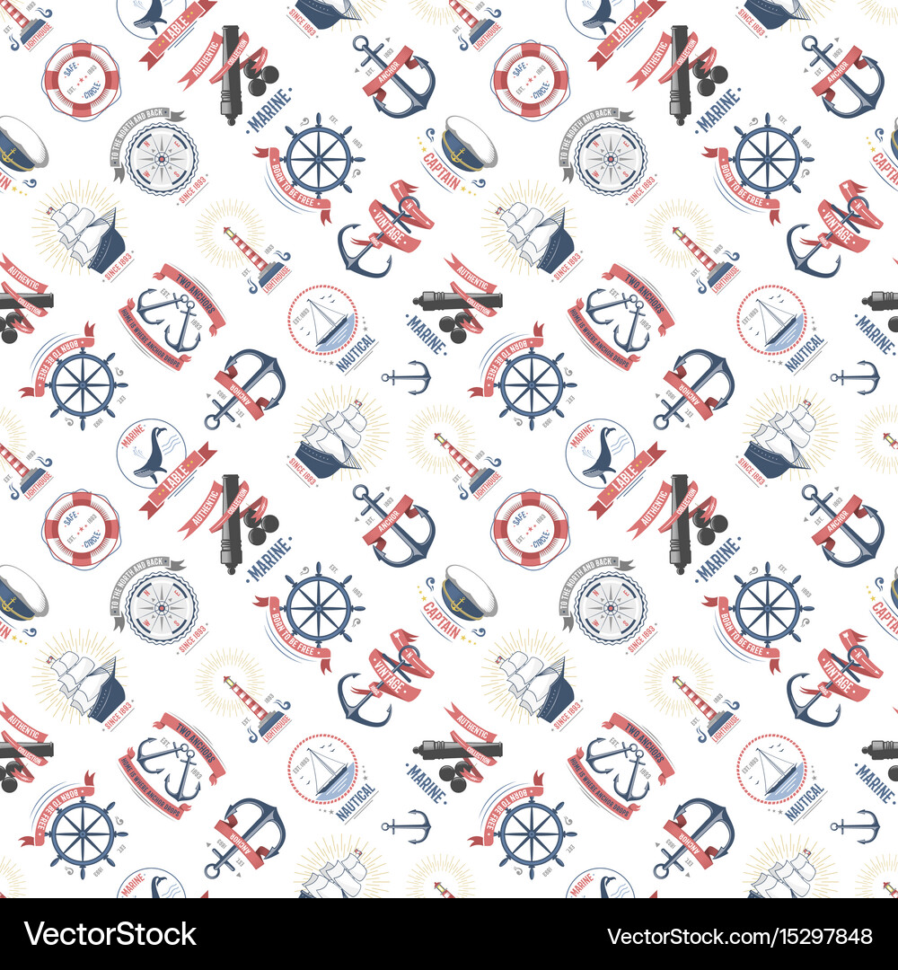 Nautical marine sea anchor design graphics Vector Image