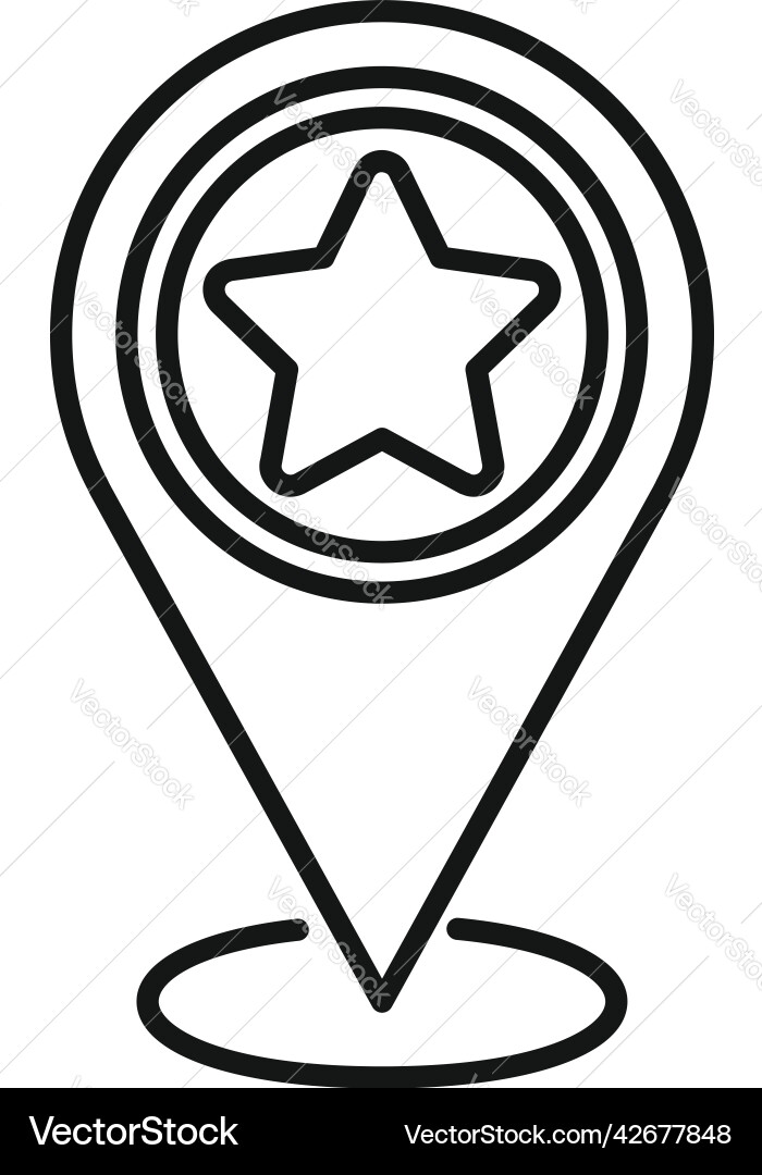 Review location icon outline customer Royalty Free Vector