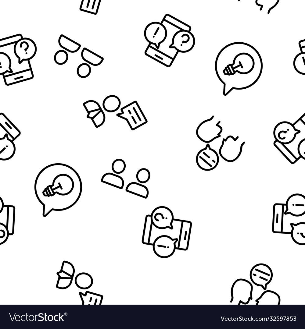 Advice help assistant seamless pattern Royalty Free Vector