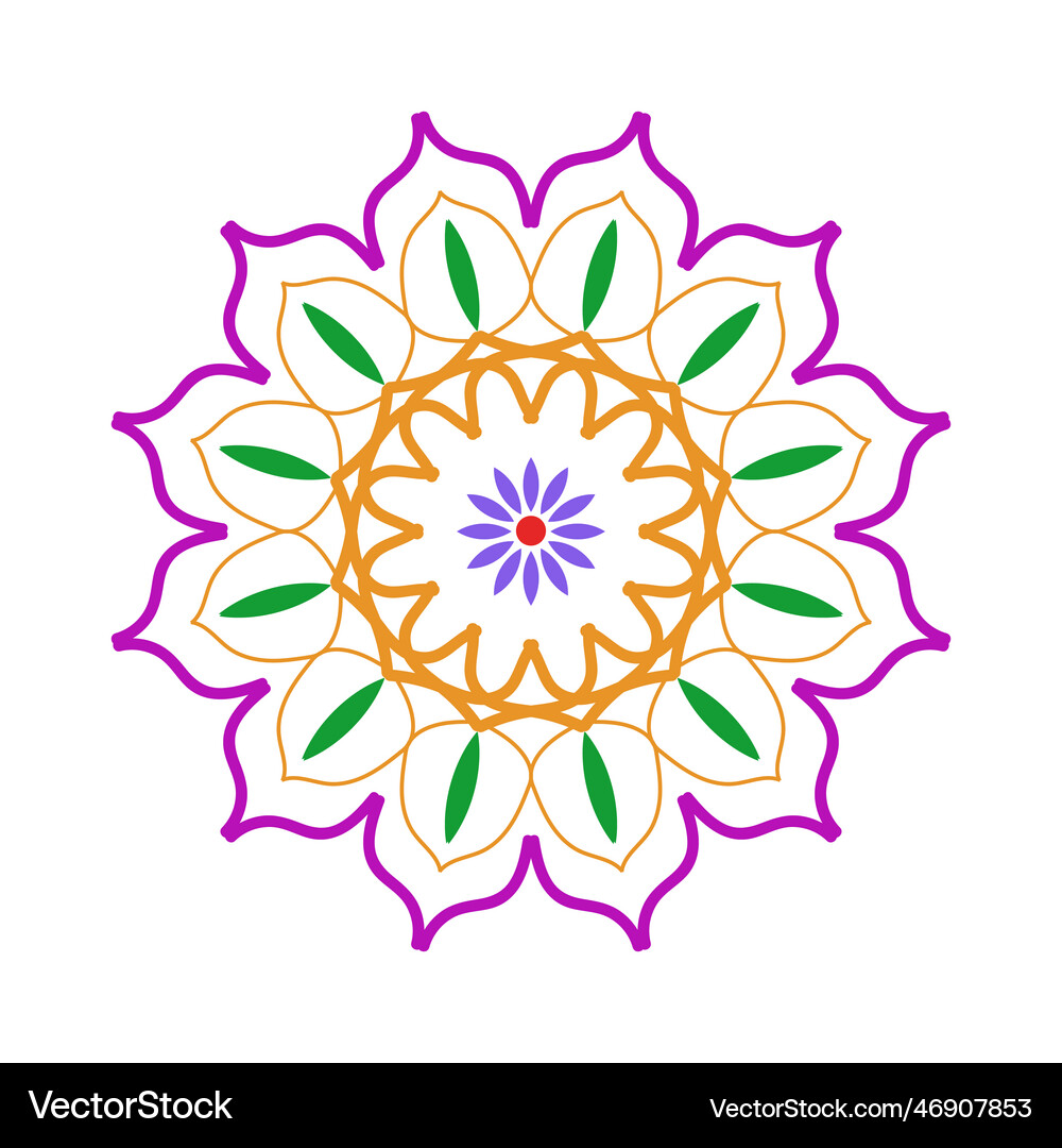 Beautiful floral mandala design Royalty Free Vector Image