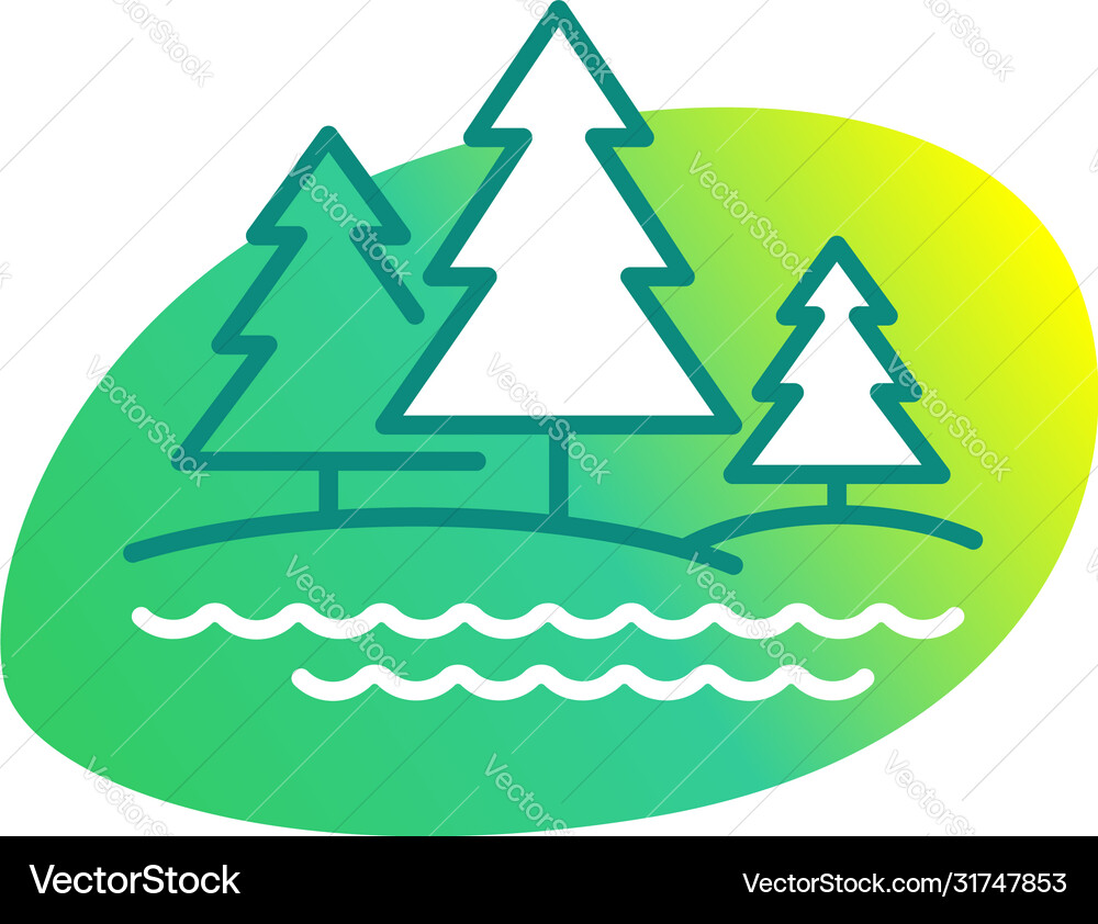 Beautiful nature icon or logo template Royalty Free Vector