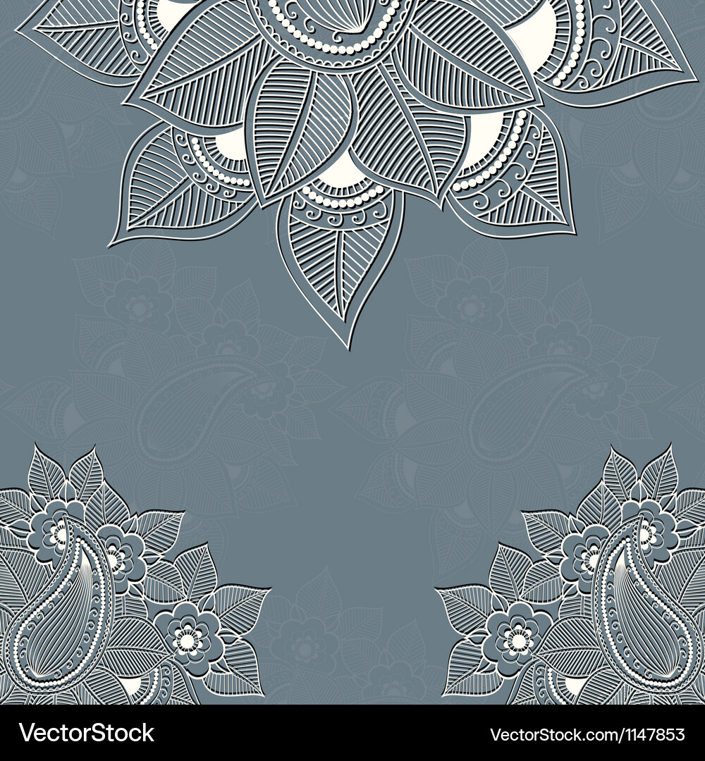 Cultural floral design Royalty Free Vector Image