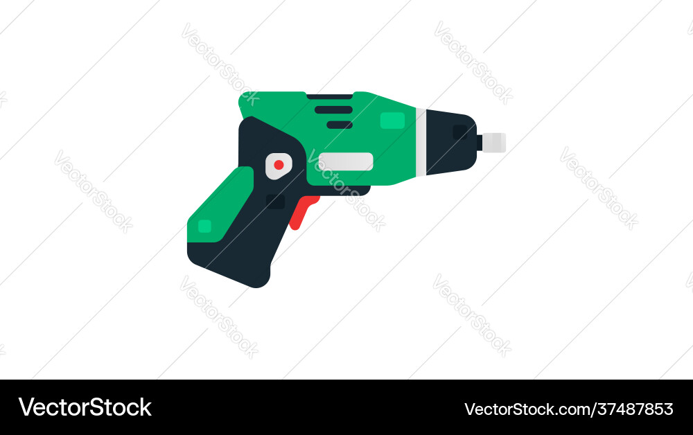 Electric impact wrench cordless side view Vector Image