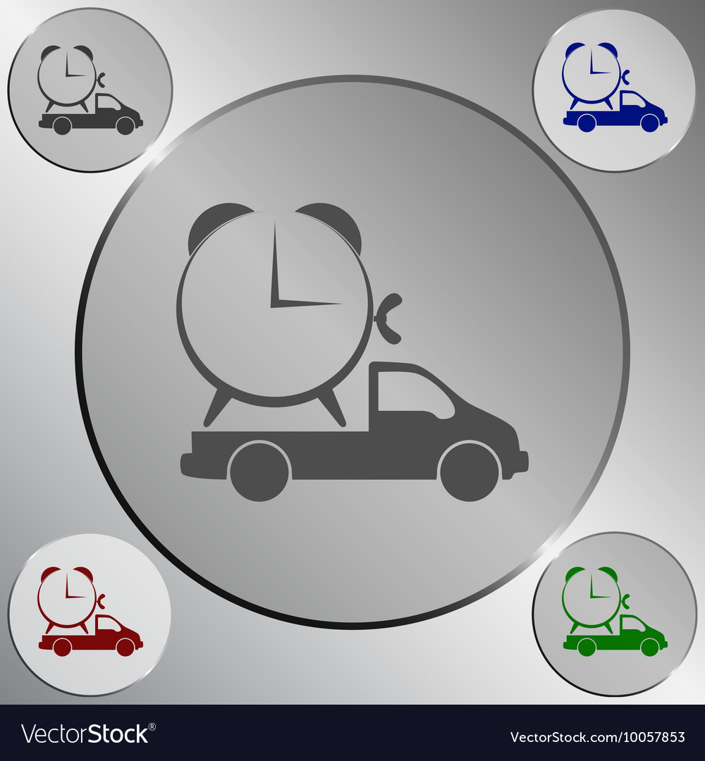 Flat paper cut style icon of vehicle Royalty Free Vector Flat paper cut style icon of vehicle Royalty Free Vector