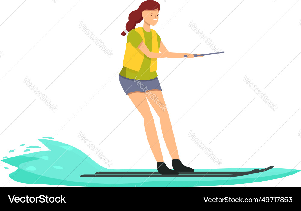 Fun water adventure icon cartoon Royalty Free Vector Image