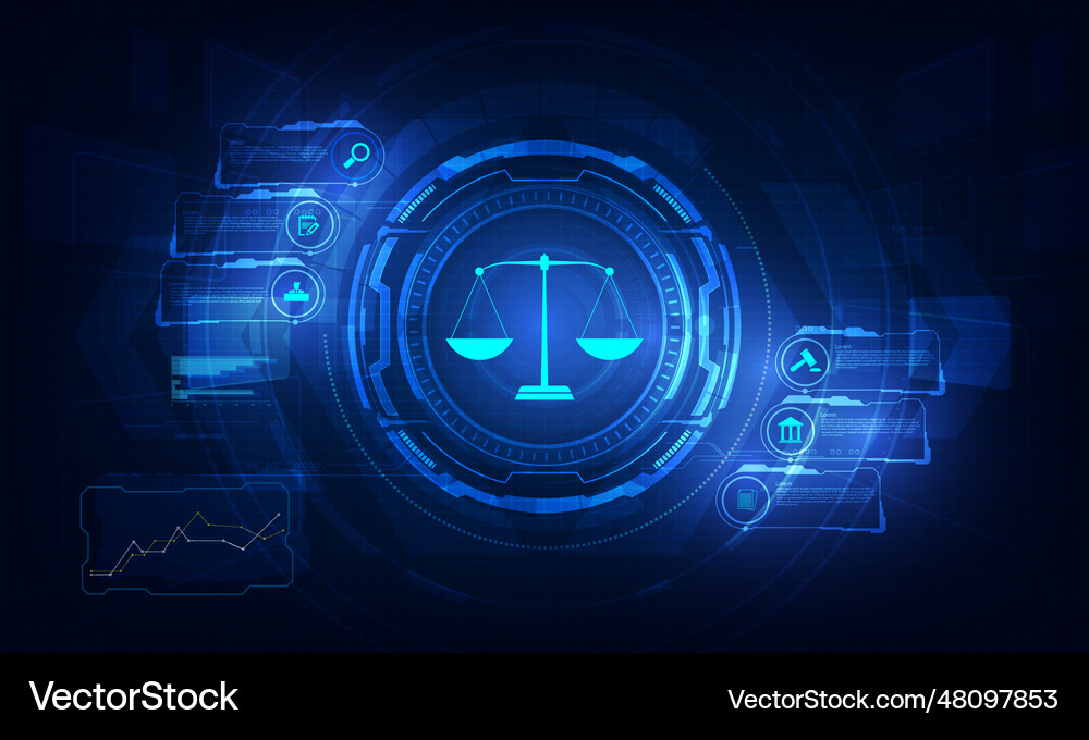 Legal advice technology service concept Royalty Free Vector
