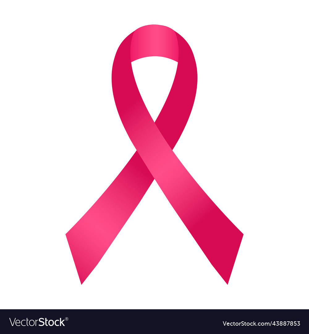 Pink breast cancer company ribbon Royalty Free Vector Image