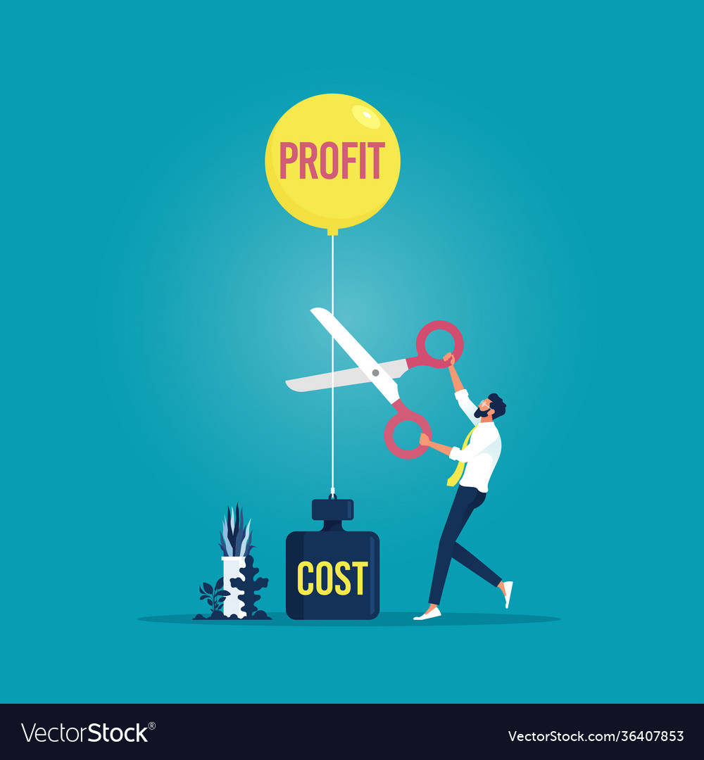 Profits and costs concept business financial Vector Image