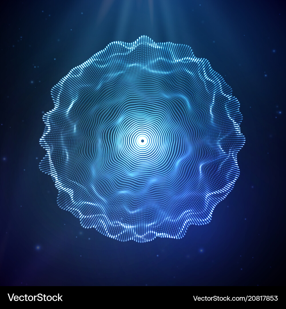 Sound wave abstract neon background music Vector Image