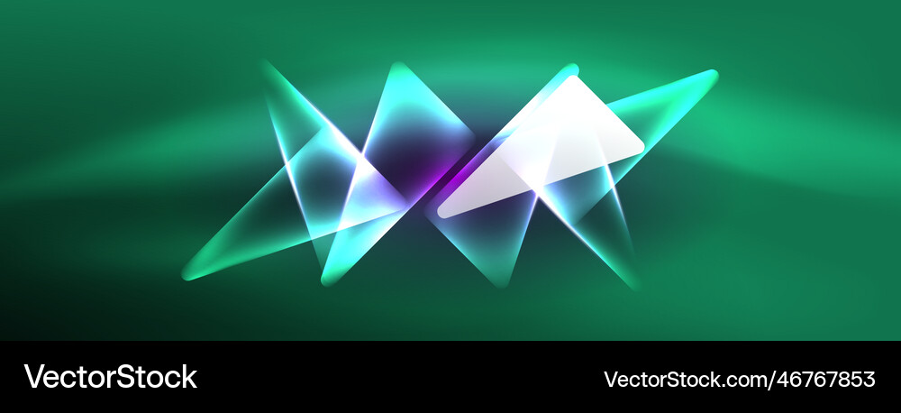 Vibrant geometric neon shiny line background Vector Image