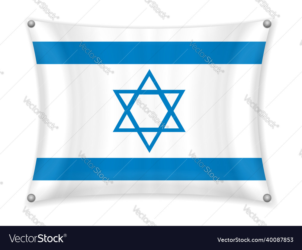 Waving israel flag Royalty Free Vector Image - VectorStock