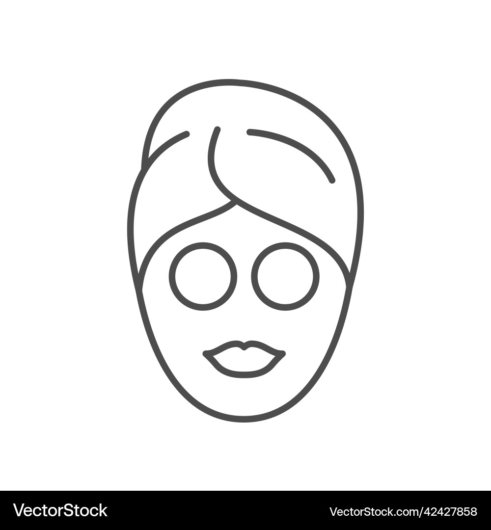 Eye mask line outline icon Royalty Free Vector Image