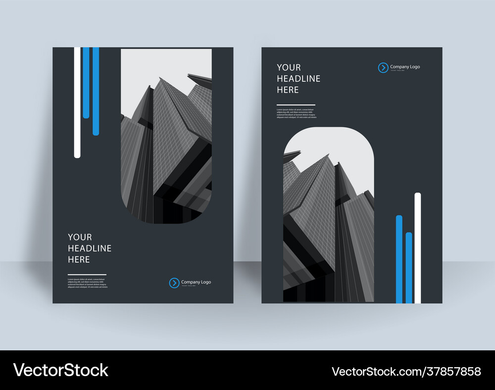 Modern blue cover design template graphic design Vector Image