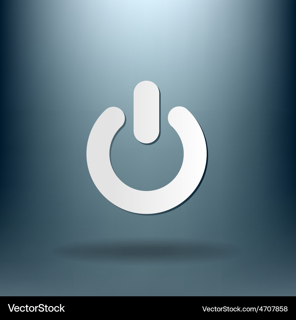 Power sign character on and off Royalty Free Vector Image