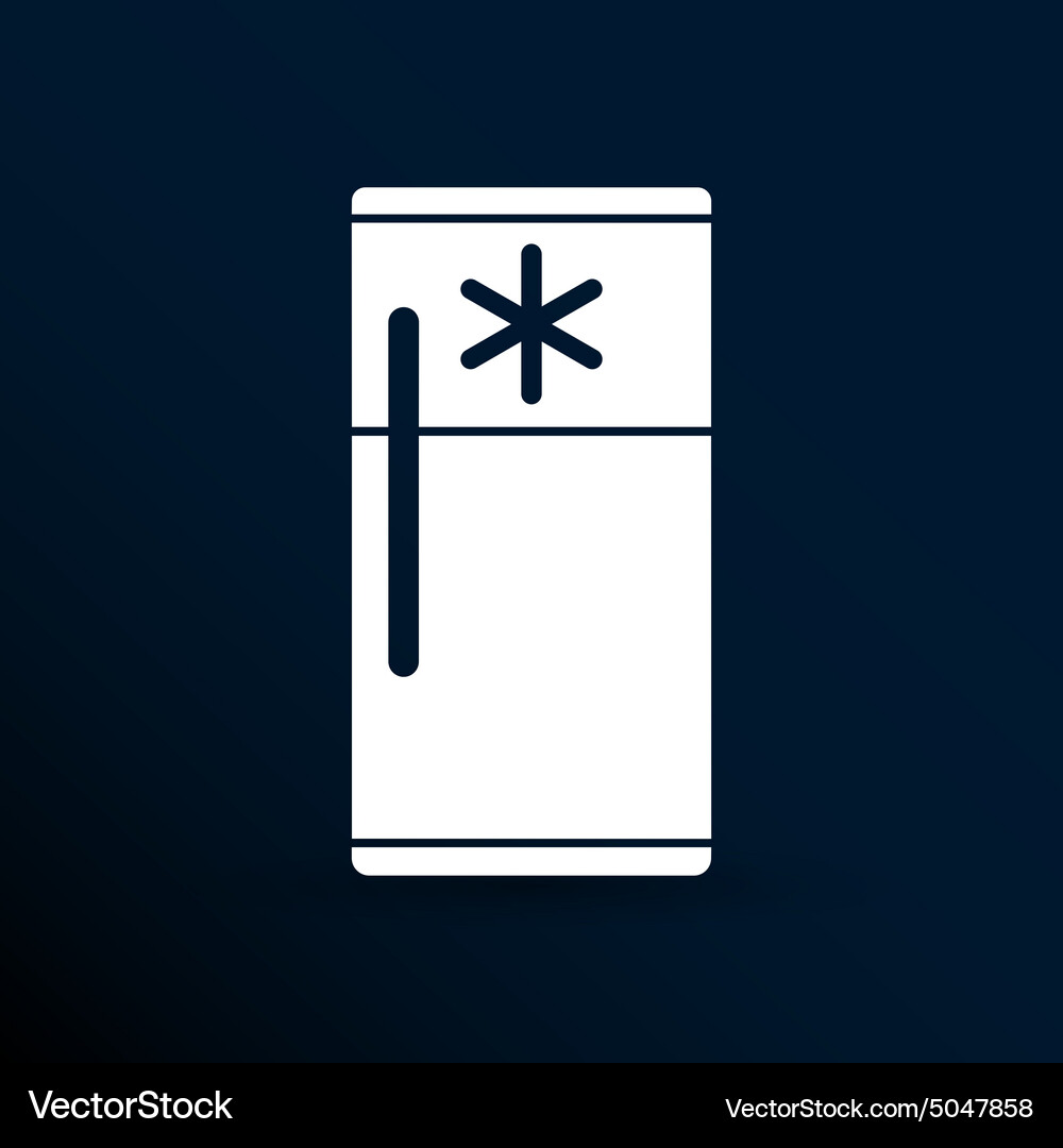 Refrigerator icon cold kitchen object furniture Vector Image