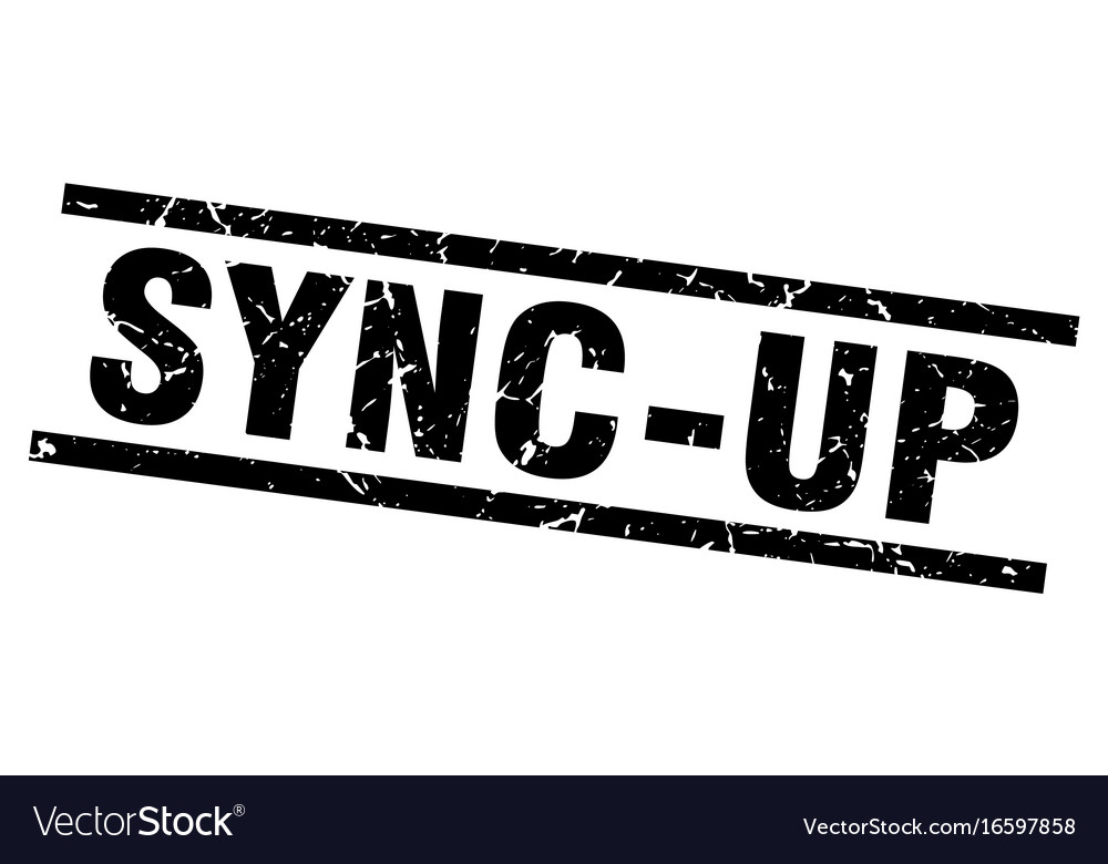 Square grunge black sync-up stamp Royalty Free Vector Image Square grunge black sync-up stamp Royalty Free Vector Image