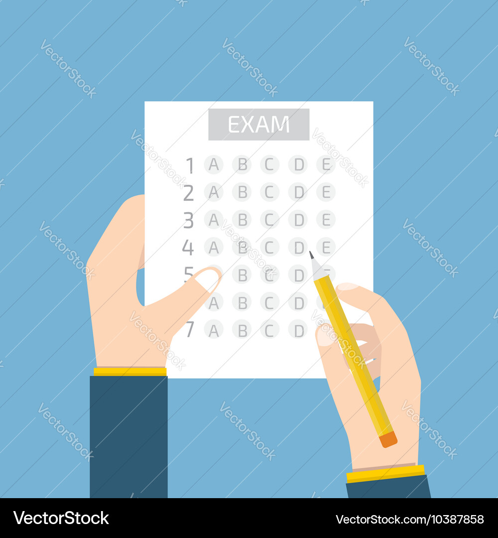 Test answer sheet concept Royalty Free Vector Image