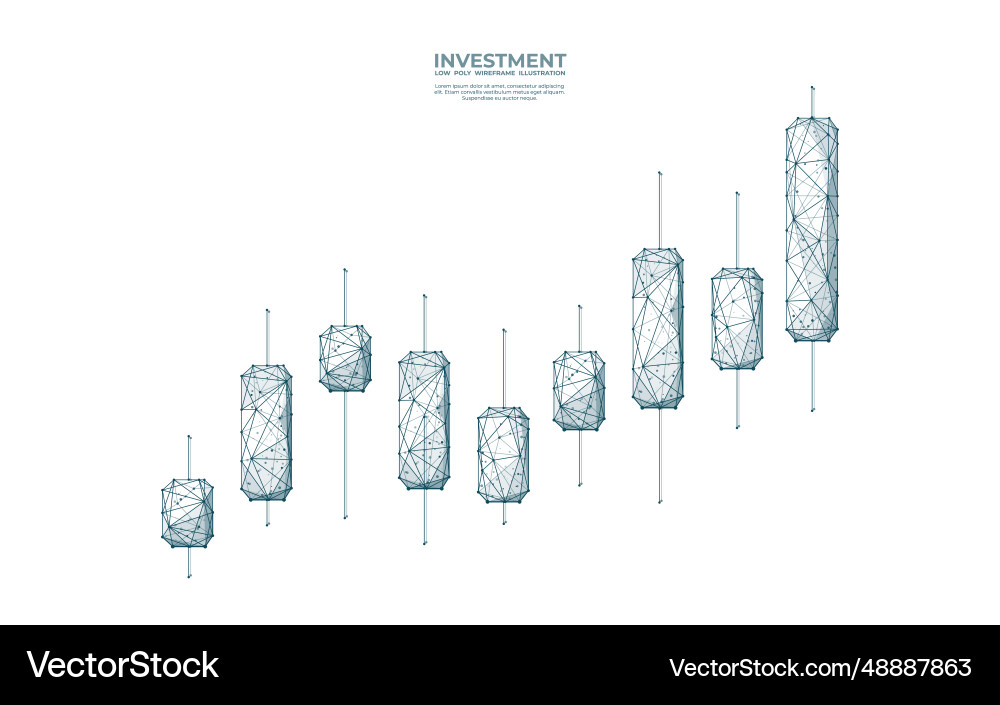 Abstract japanese candlesticks isolated on a white