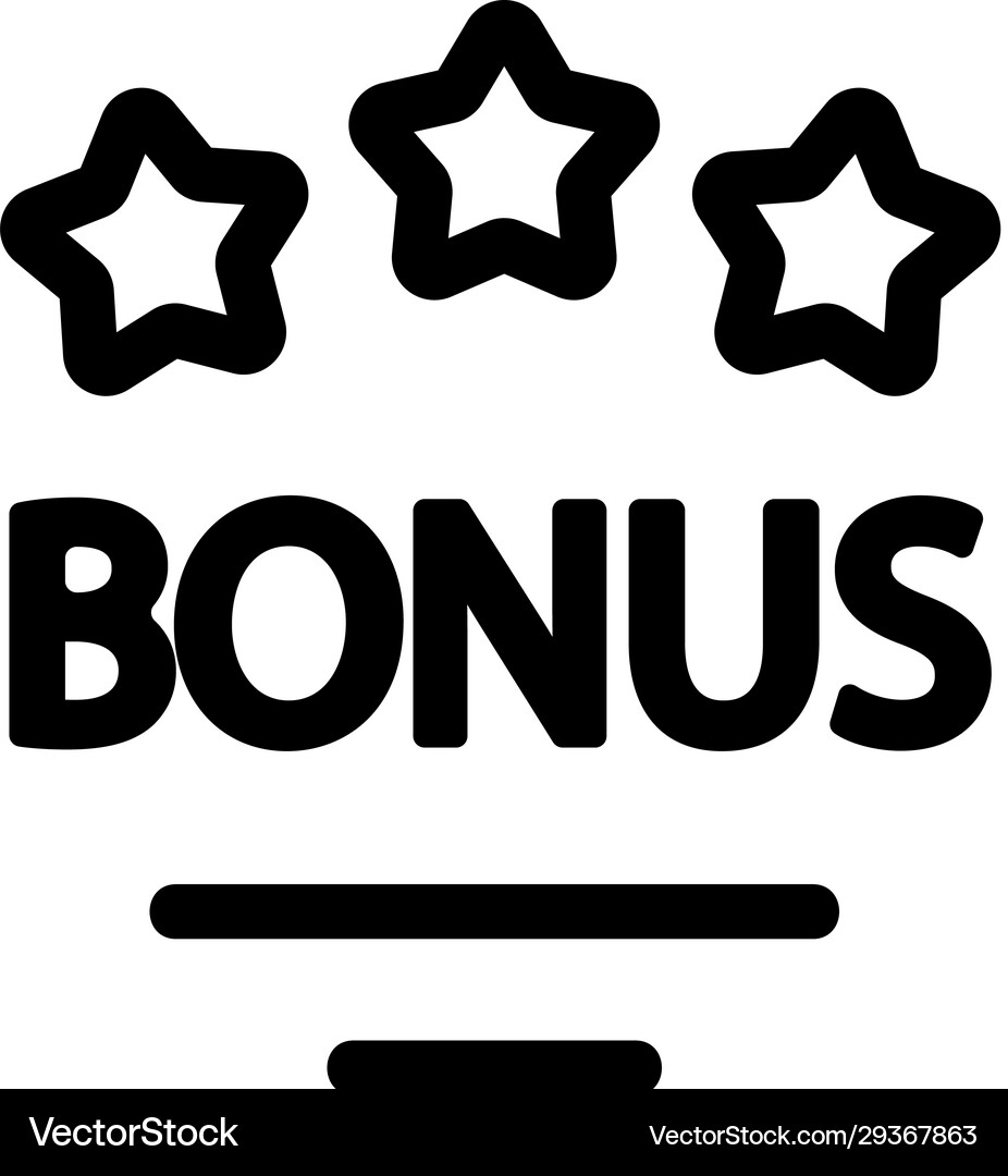 Bonus icon isolated contour symbol Royalty Free Vector Image