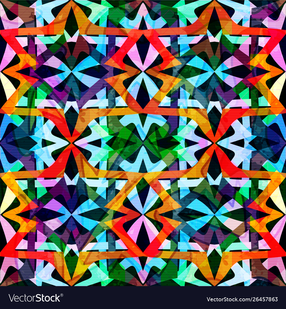 Bright abstract geometric seamless pattern Vector Image