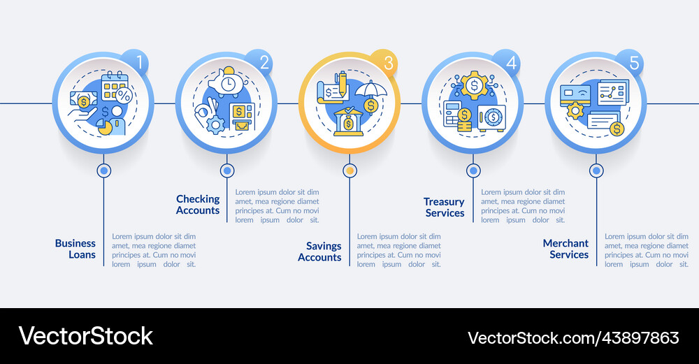 Business banking circle infographic template Vector Image
