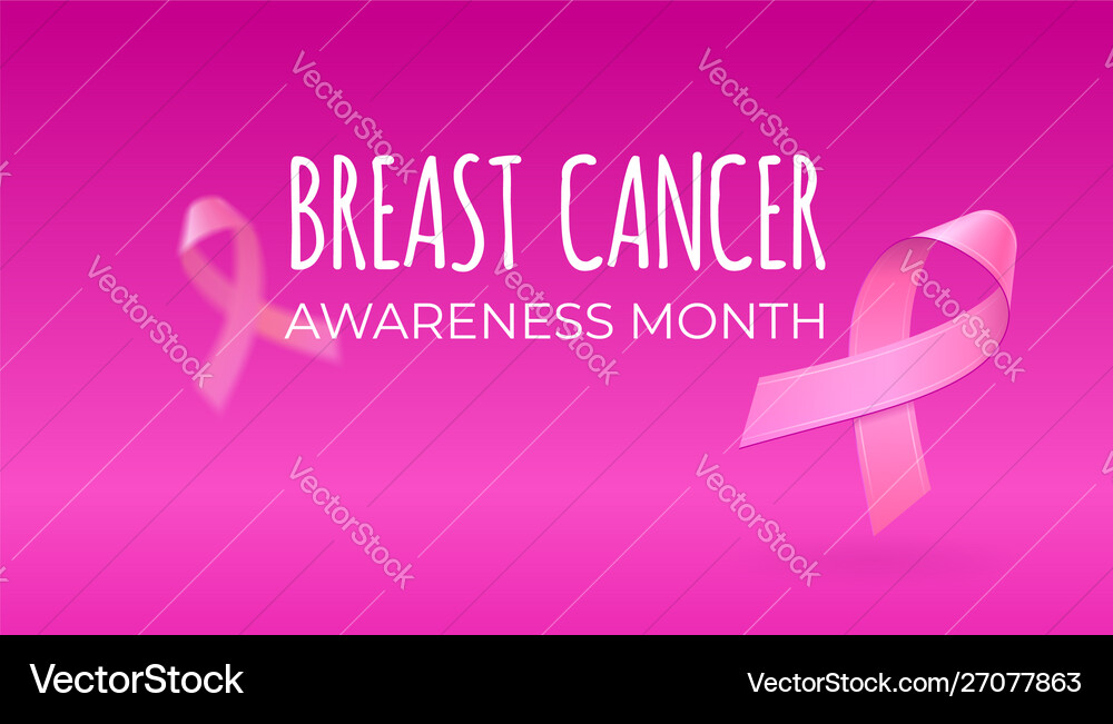 Flying realistic pink ribbons on light Royalty Free Vector