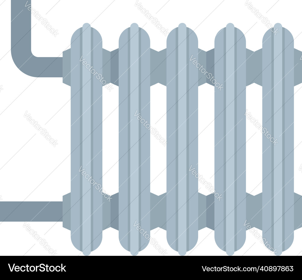 Hot house radiator icon flat isolated Royalty Free Vector