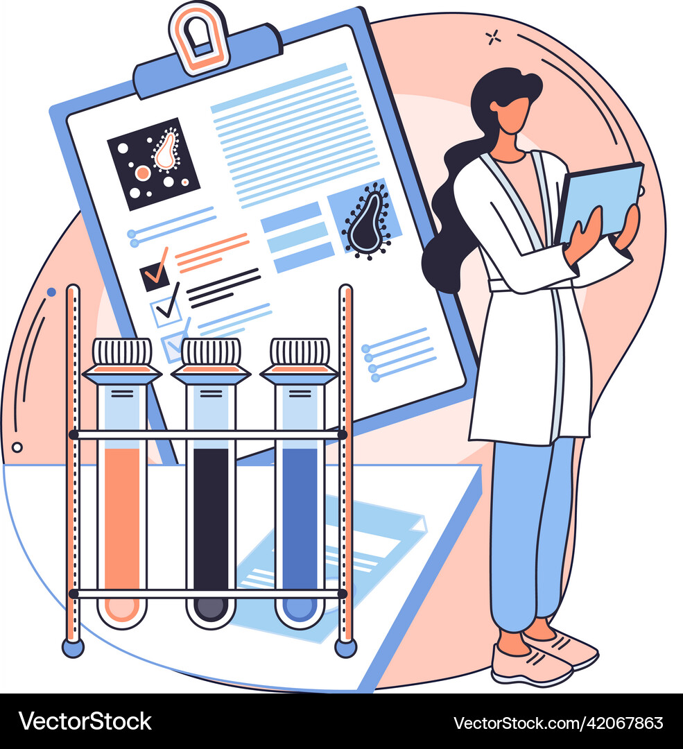 Laboratory Diagnostics & Healthcare Royalty Free Vector