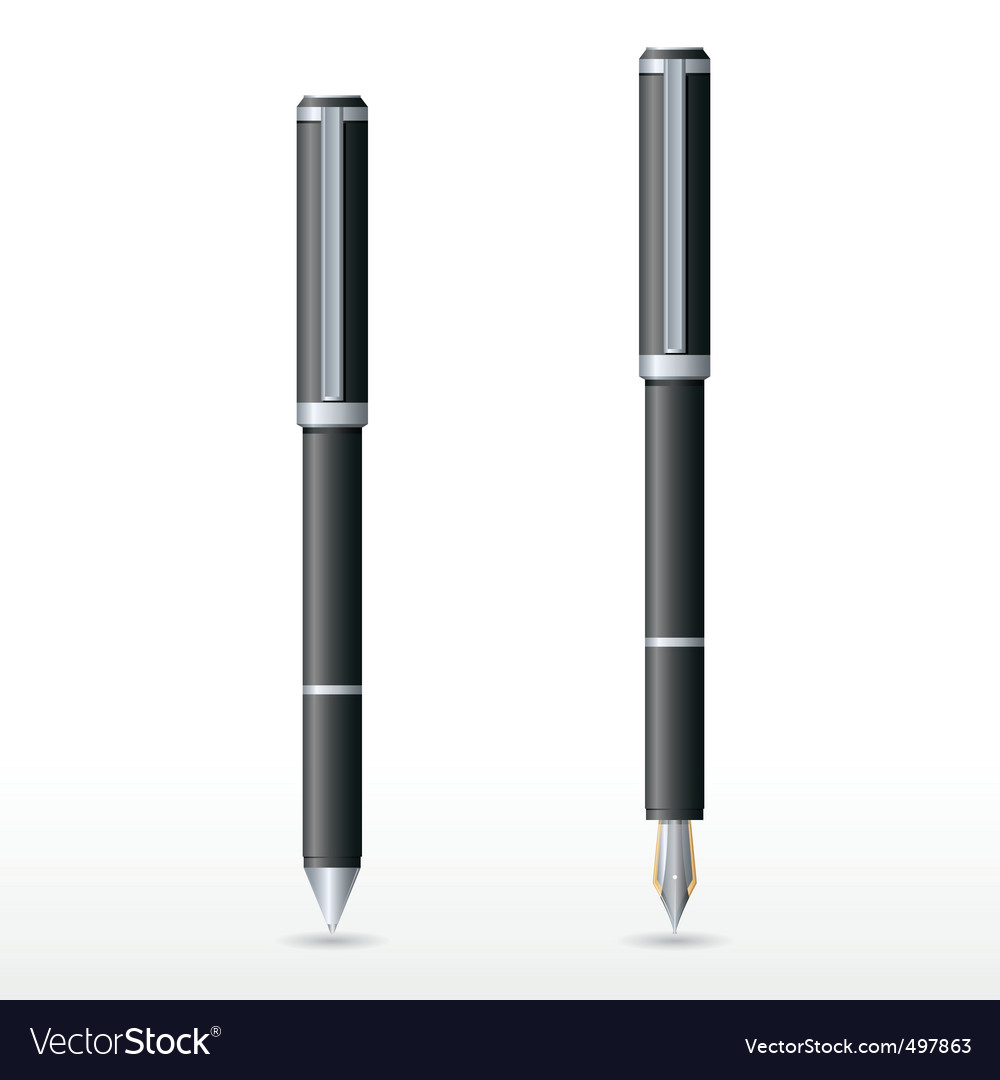 Pen set Royalty Free Vector Image - VectorStock