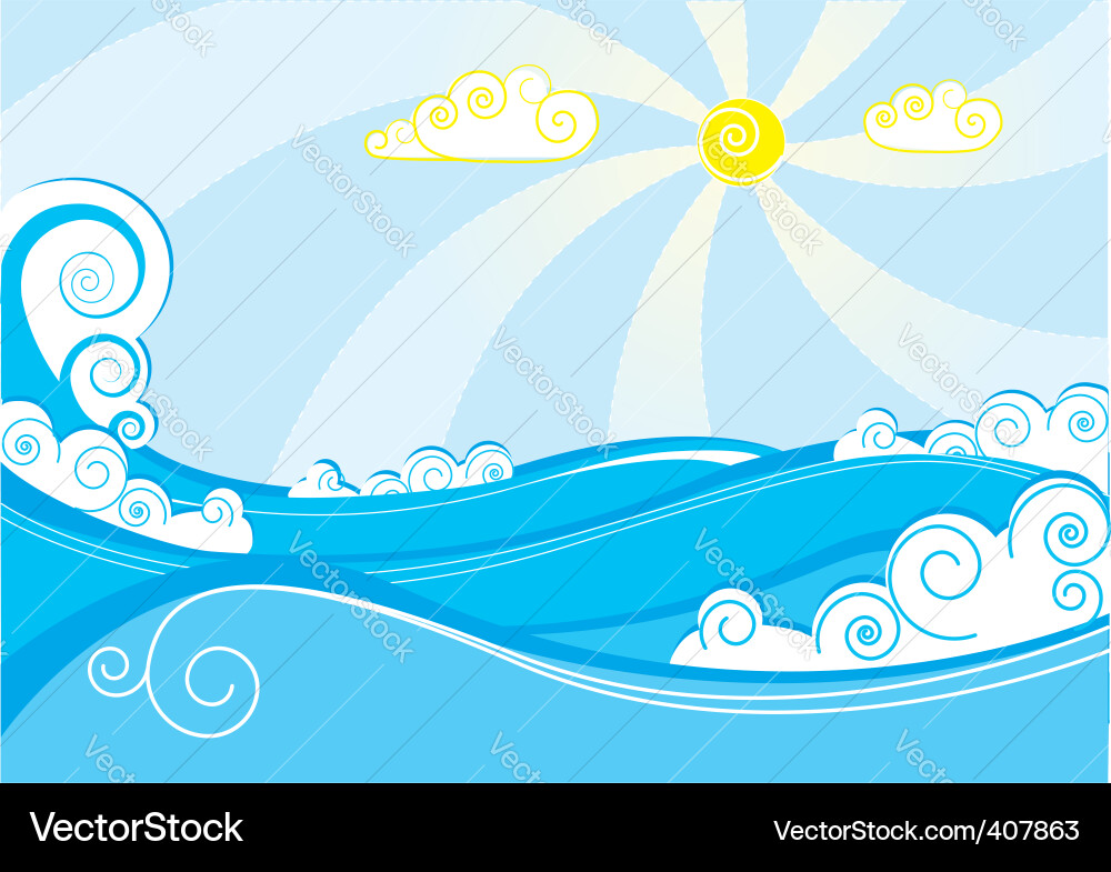 Sea background Royalty Free Vector Image - VectorStock