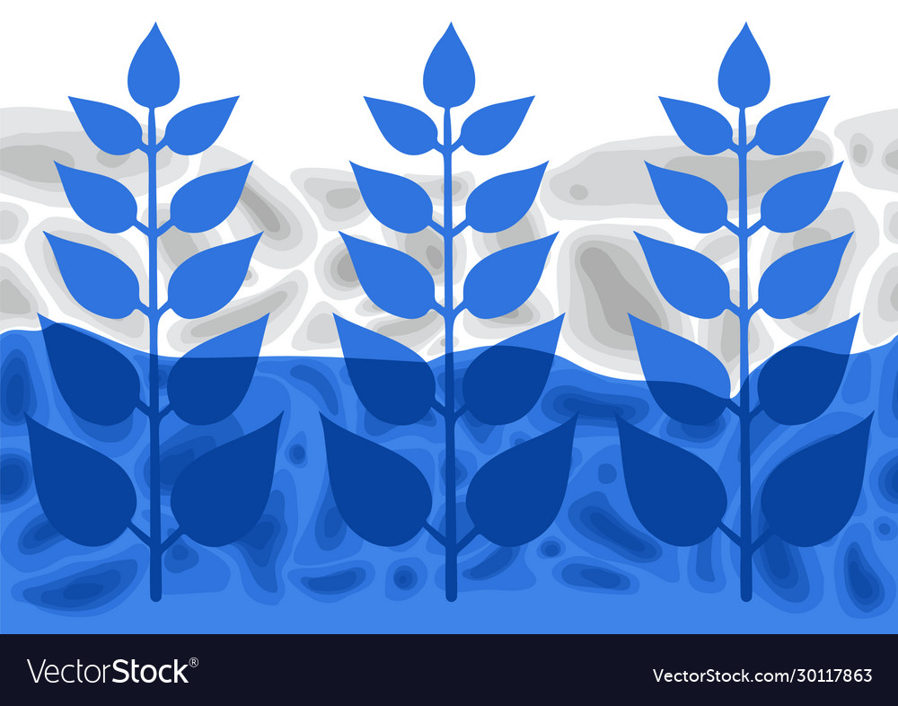 Simple abstract pattern blue colored stylized Vector Image