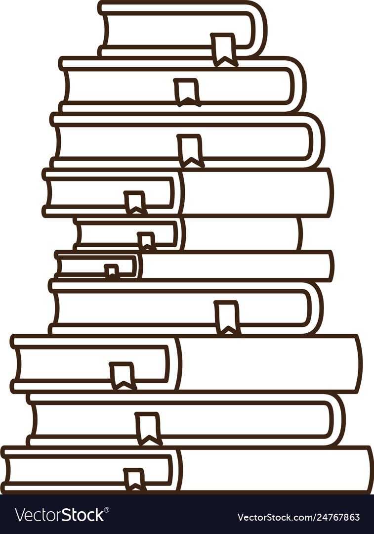 Stack books isolated icon Royalty Free Vector Image