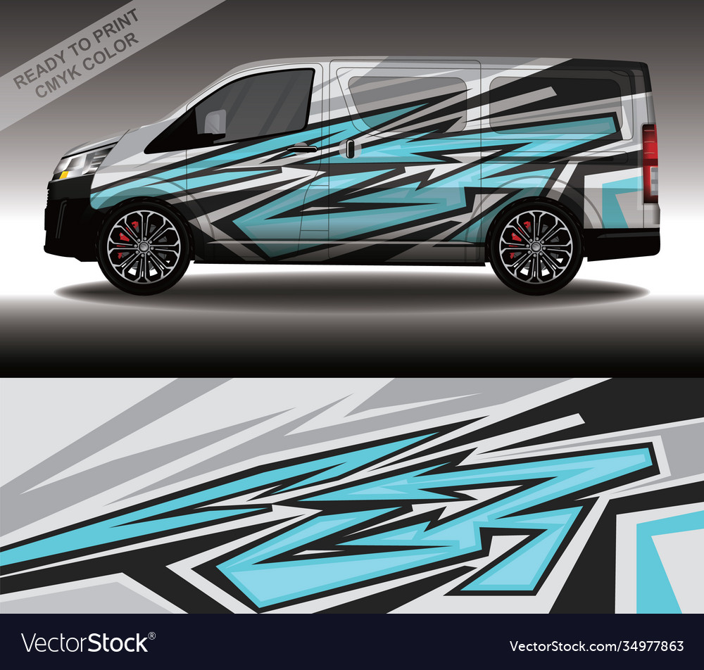 Wrap Car Decal Design Custom Livery Race Rally Vector Image