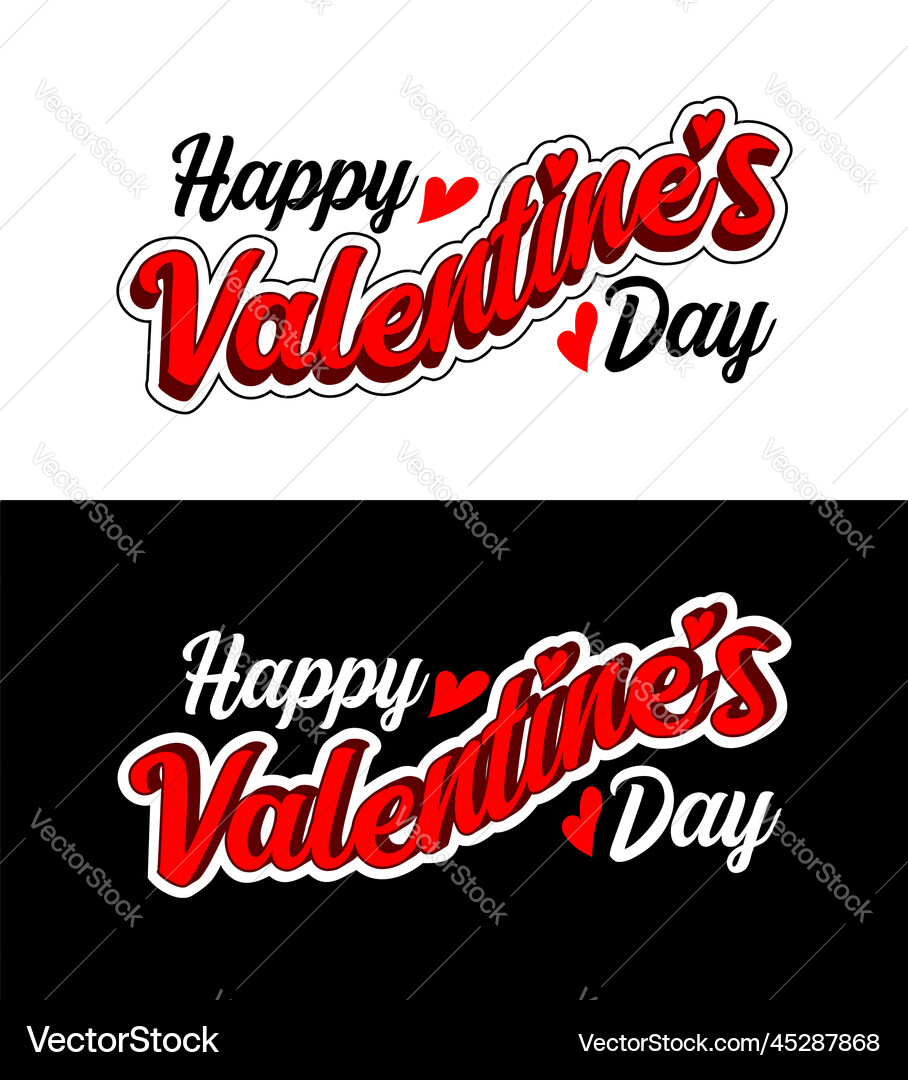 001 happy valentines day typography designs Vector Image