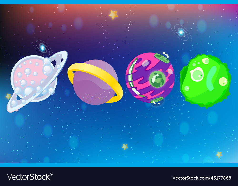 Alien planets Royalty Free Vector Image - VectorStock