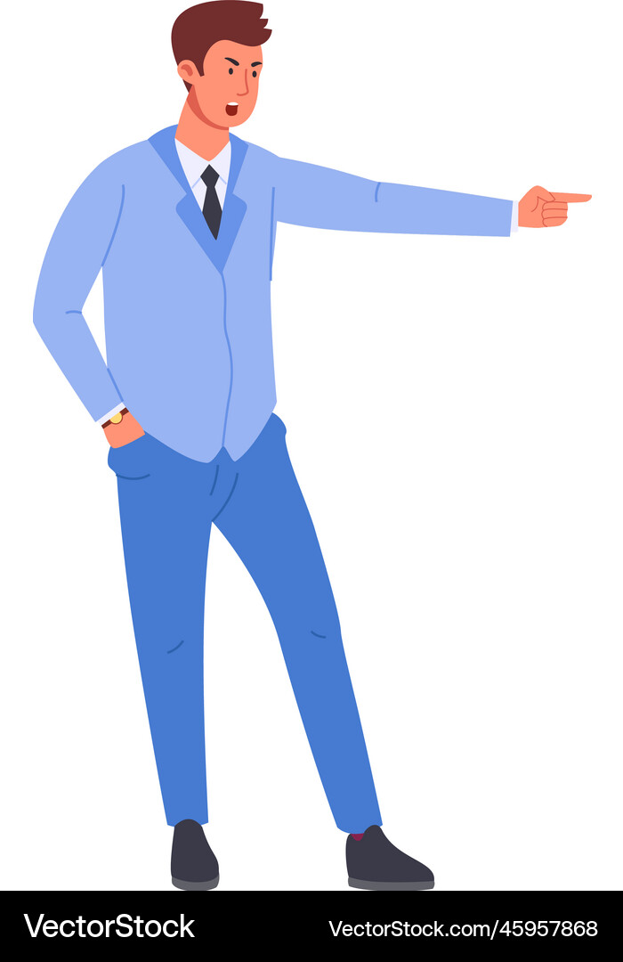 Angry office manager shouting businessman Vector Image