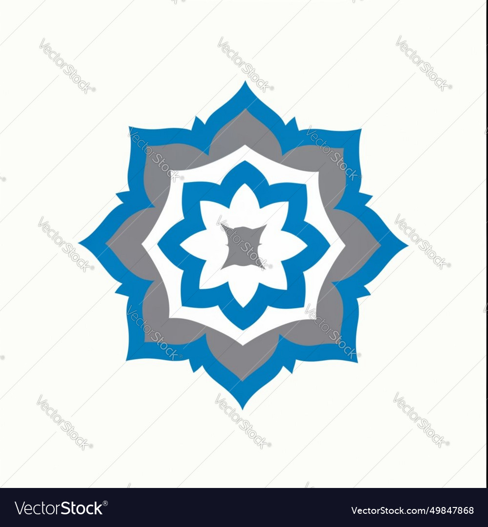 Icon logo design snowflake Royalty Free Vector Image