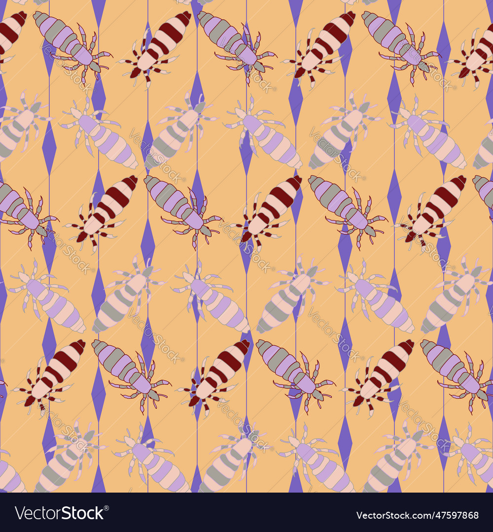 Insects seamless pattern Royalty Free Vector Image