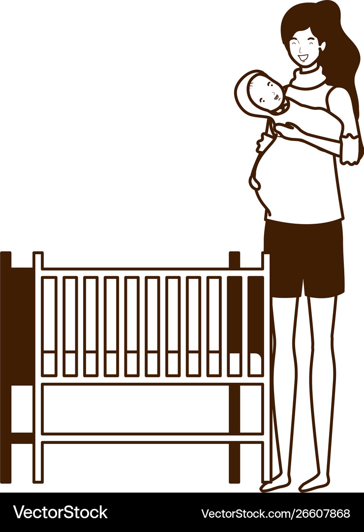 Isolated mother with baby design Royalty Free Vector Image