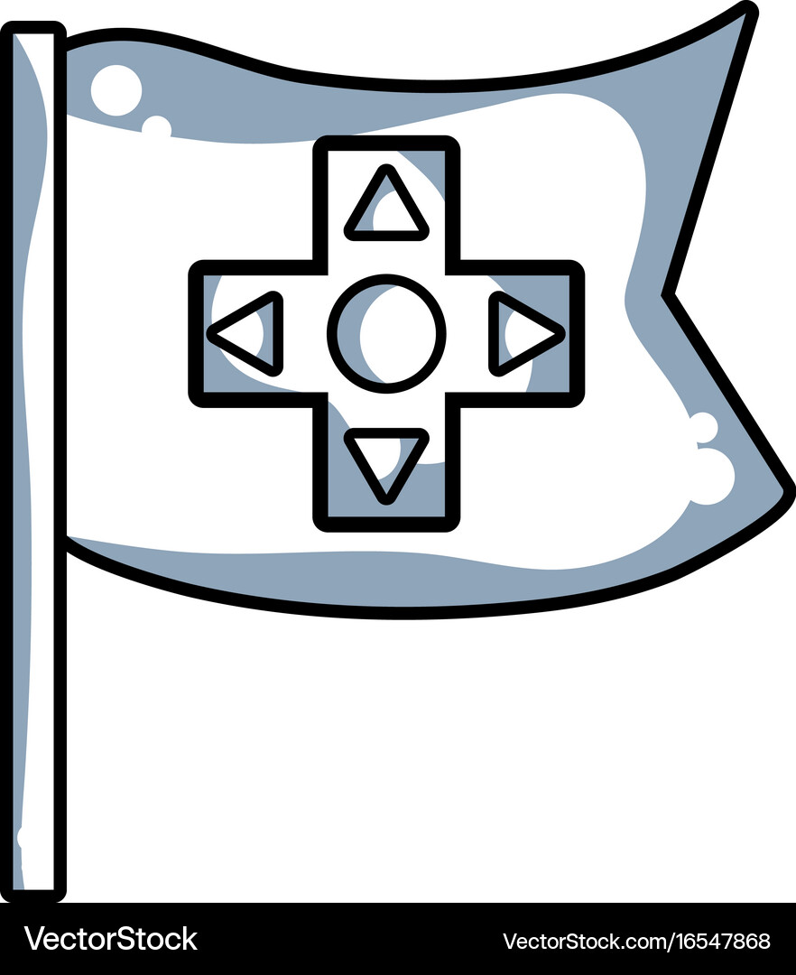 Line videogame symbol to play Royalty Free Vector Image