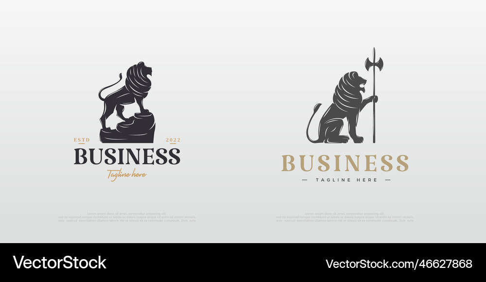 Modern lion logo design with bold and clean Vector Image