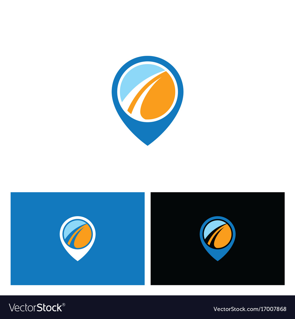 Position loop technology logo Royalty Free Vector Image