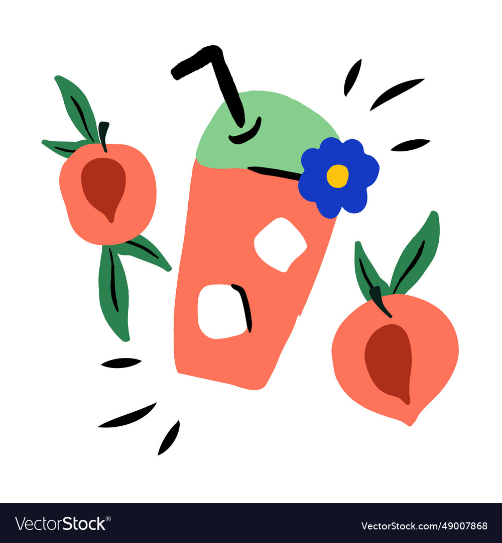 Spring drink flat Royalty Free Vector Image - VectorStock