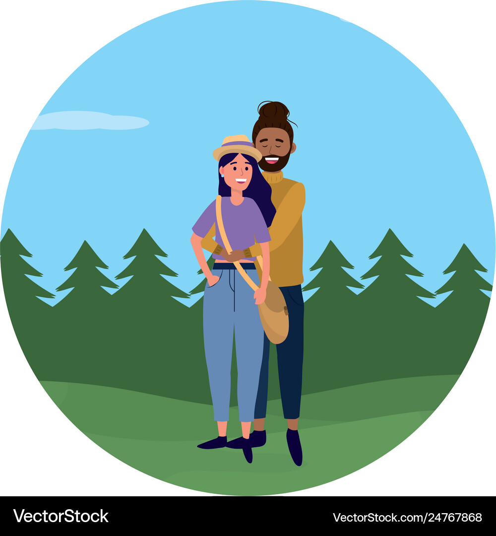 Young people friends cartoon Royalty Free Vector Image