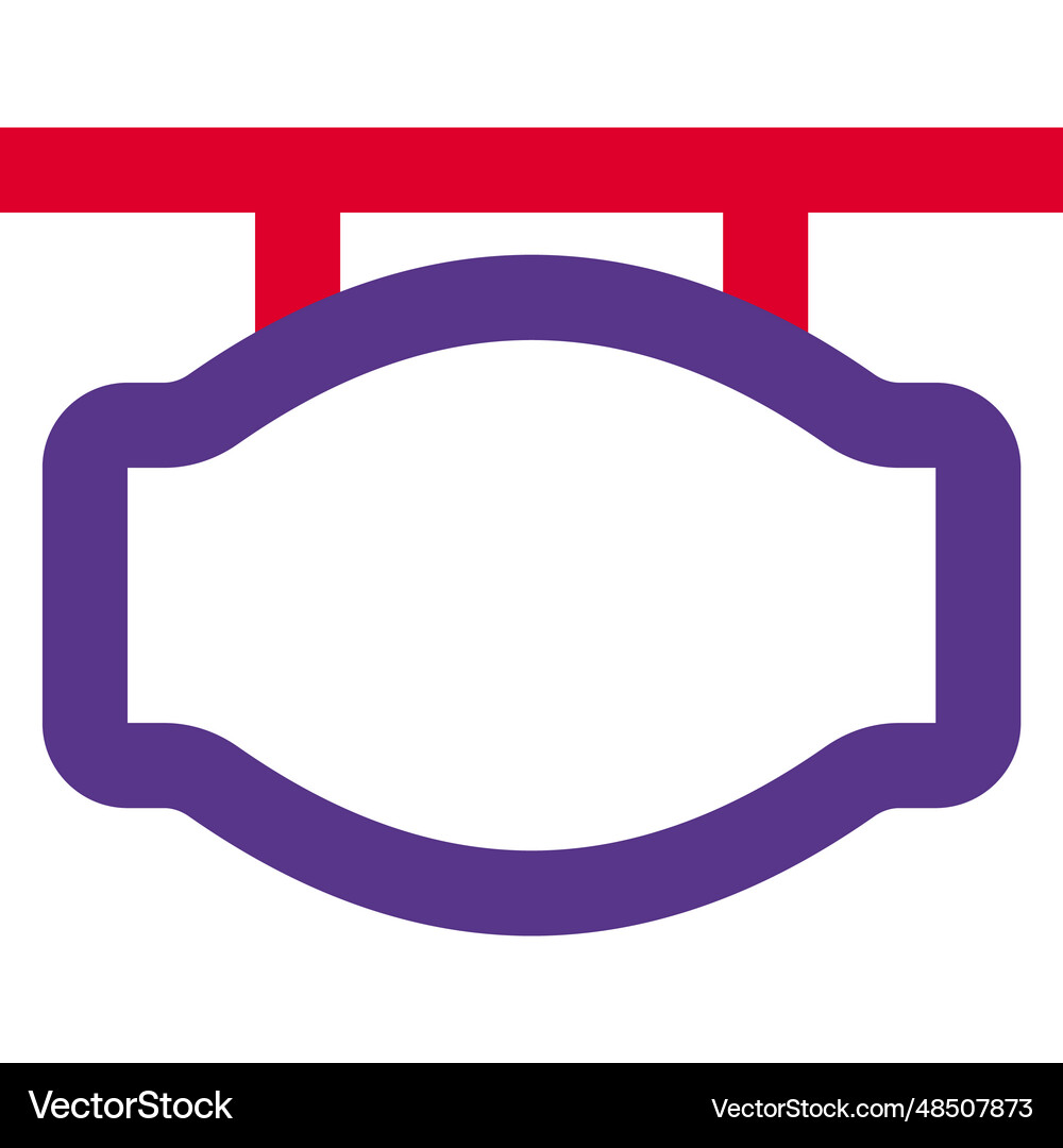 A wall-mounted sign or advertising board Vector Image