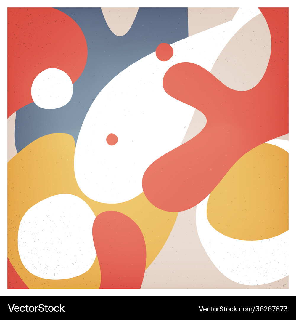 Abstract color shapes background hand drawn Vector Image